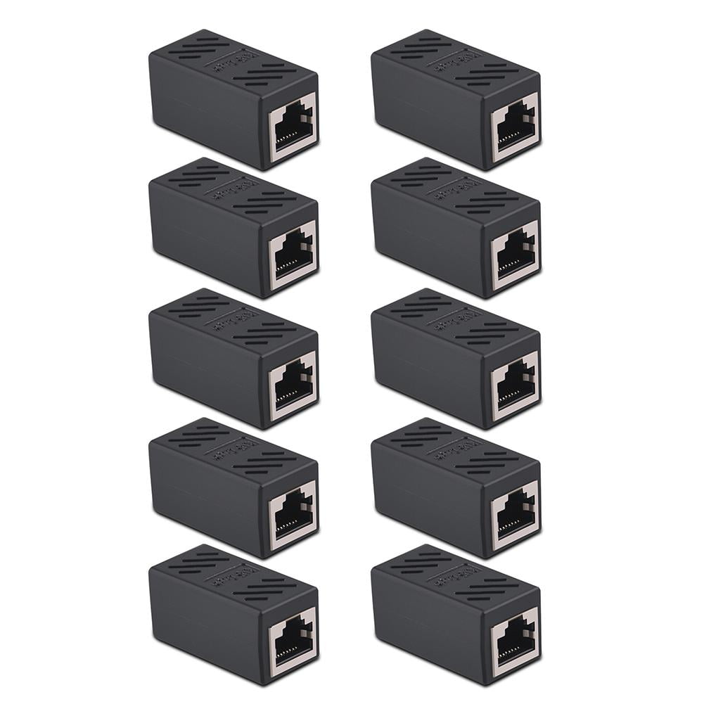 Conector a RJ45 8 Core Jack Network Internet Extender 10pcs | Walmart ...