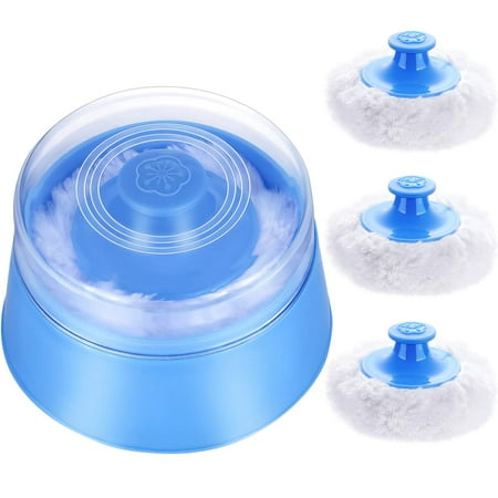 5 Pieces Bath Body Powder Box with Powder Puff Replacement Set Include ...