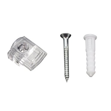1/4 in., Clear Acrylic Mirror Clip with Screw and Anchor (6-pack ...