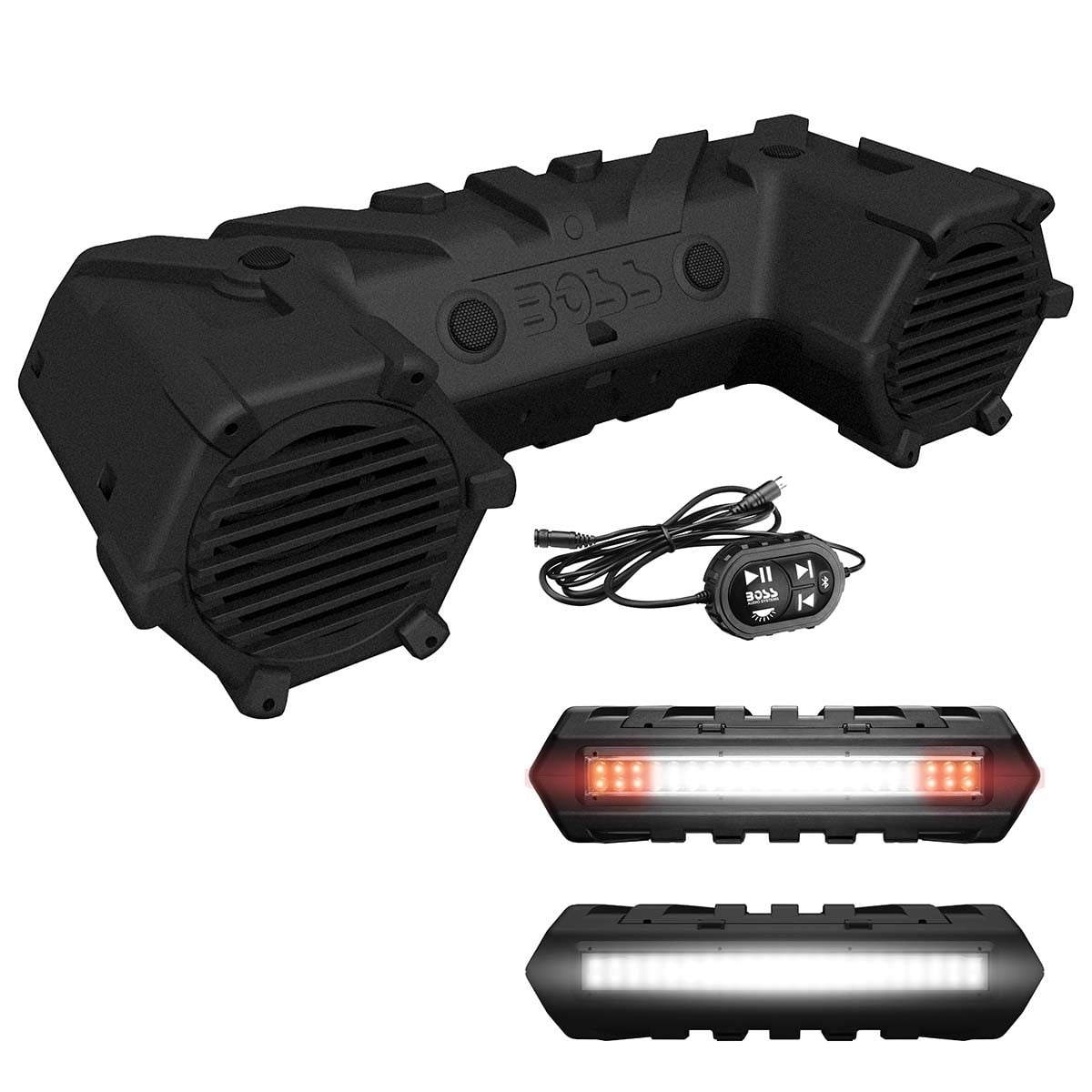 Boss Audio ATVB95LED ATV Sound System 8" Marine Speakers Bluetooth LED ...