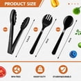 45Pcs Plastic Serving Utensils Set Black Disposable Serving Spoons ...