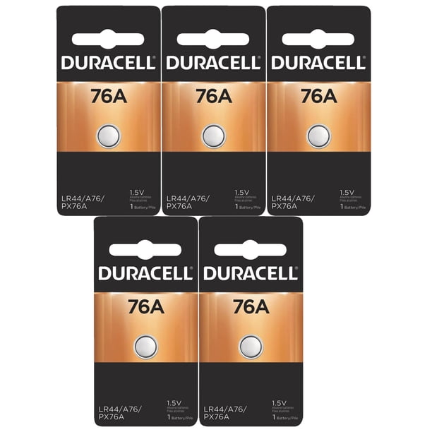 5x Duracell 76A 1.5V Alkaline Battery Replacement LR44,CR44,SR44,AG13 ...