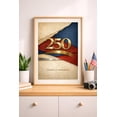 Affixzi US Independence Semiquincentennial Poster, Patriotic Gold and ...