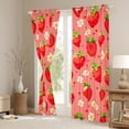 Cartoon Strawberry Darkening Dreapes Kawaii Strawberry Floral Printed ...