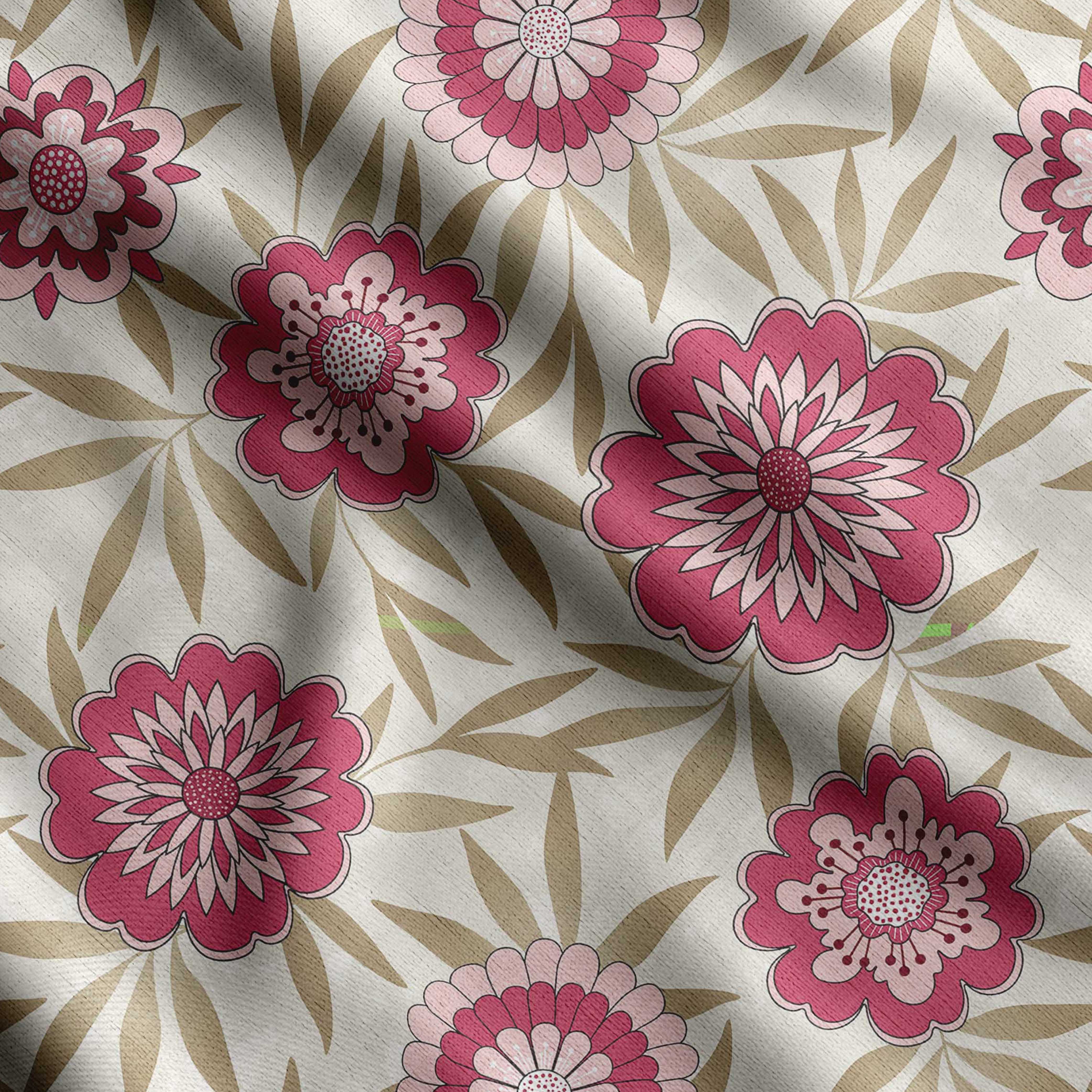 Soimoi Floral Print,Cotton Cambric Quilting Fabric Sold by The Yard- 42 ...