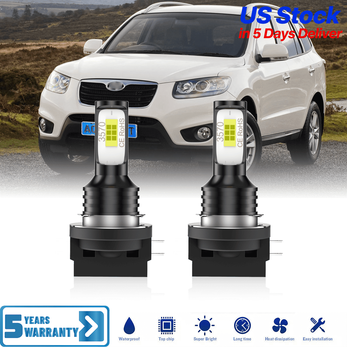 Click here for Aqj For Hyundai Santa Fe 2009 2010 2011 2012 Led H... prices