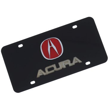 Au-TOMOTIVE GOLD Dual Acura Chrome/Red on Black Plate - Walmart.com