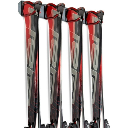 Wall Mounted Storage Rack Organizer for 4 Ski Set - Heavy Duty ...