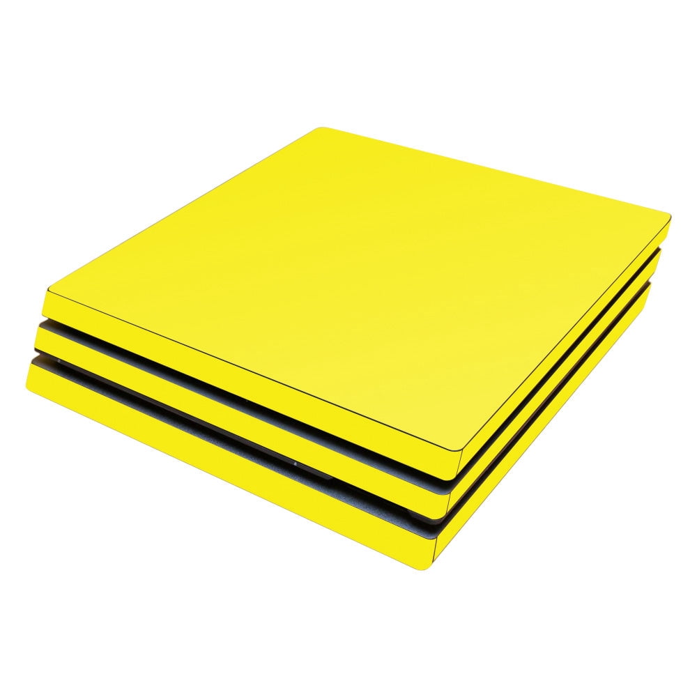 Skin Decal Wrap Compatible With Sony PS4 Pro Console Solid Yellow ...