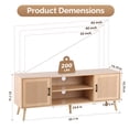 KATHY&BOB Minimalist Modern TV Stand for TV ups to 65", Wood ...