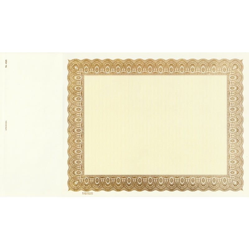 Goes 4526 Blank Stock Certificate Size 8-1/2" x 15", Company Stock ...