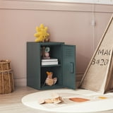 Max & Finn Casey Kids Stackable Mini Metal Storage Locker, Hunter Green ...