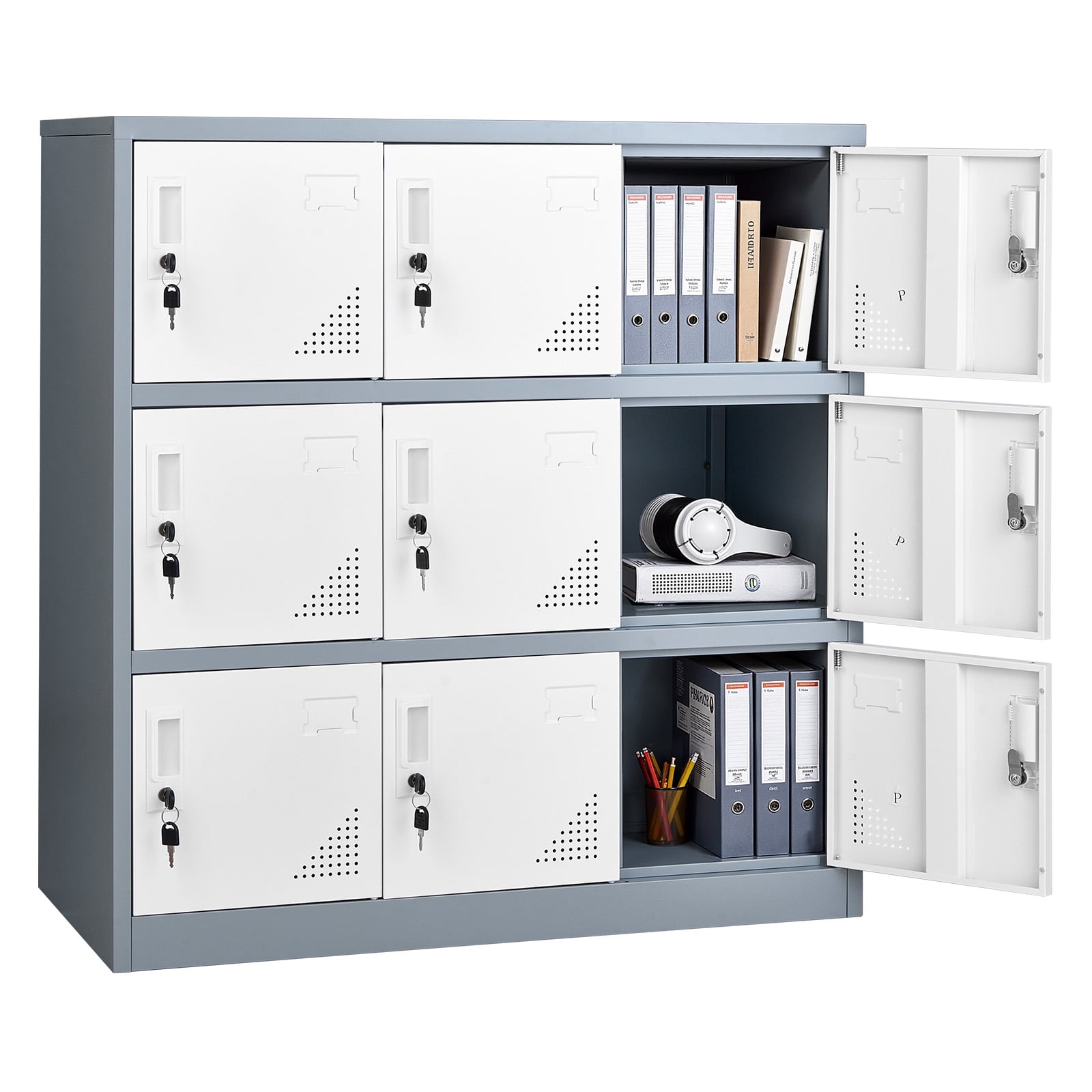 Click here for Vevor 9 Doors Metal Locker  Lockable Steel Storage... prices