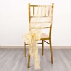 Efavormart 5 Pack Rose Gold Wave Mesh Chair Sashes With Gold ...