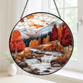 Nature Mountain Range Stained Glass Style Window Decor – Suncatcher ...