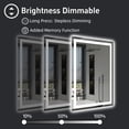 32"x 24" LED Bathroom Mirror with Lights, Dimmable, Double Backlit ...
