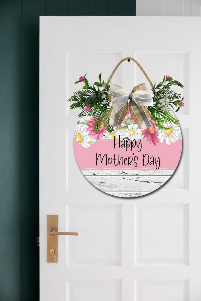 Eveokoki Front Door Porch Decorations Happy Mother's Day Door Hanging ...
