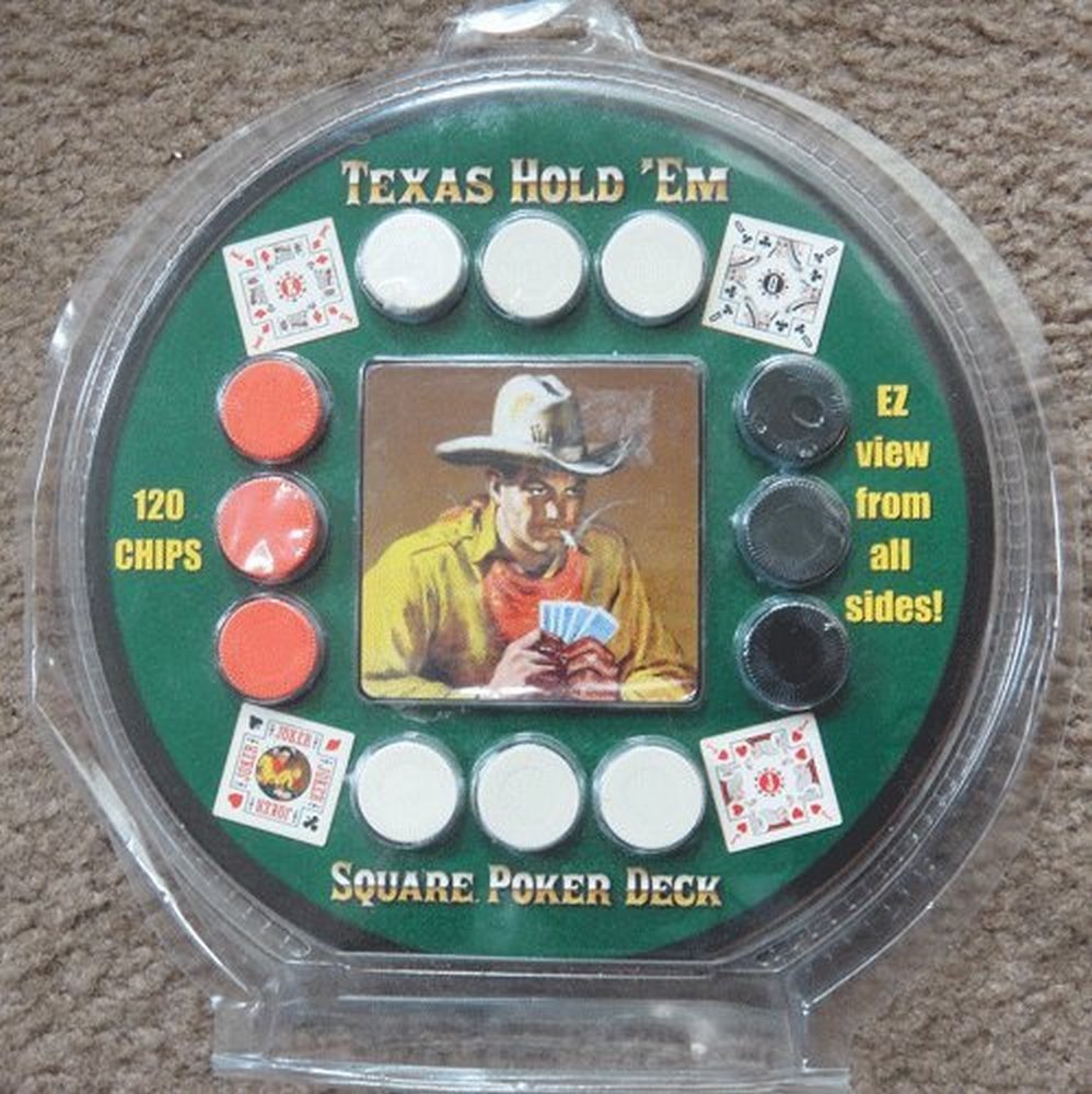 Texas Hold 'Em Mini Square Poker Set - EZ View from all sides ...
