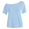 2026 New Girls Off the Shoulder Tops Summer Casual Short Sleeve T ...