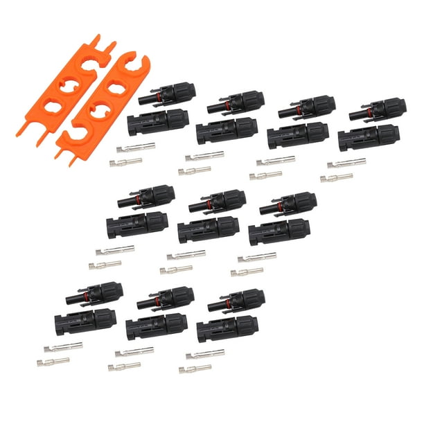 PV Cable Connectors,10 Sets 1000V PV Solar Connector Kit Solar Cable ...