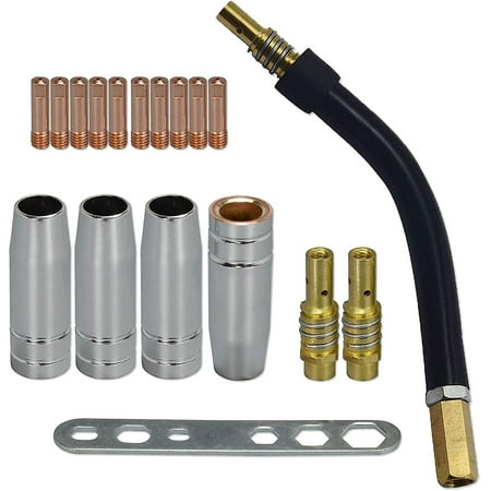 FanShow Mb15 15ak Contact Tip 0.8mm M6 & Bit Holder Diffuser & Shield Cup & Torch Neck For Mb15 ...