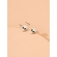 Alien Face Stud Earrings In Silver Tone Metal For Adults - Walmart.com
