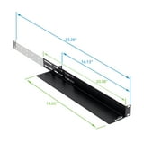 NavePoint Adjustable Rack Mount Server Shelf Shelves Rail Rails 1U ...