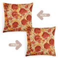 Pillow Protector Pepperoni Cheese Pizza Rustic Pillow Cover 18"x18 ...