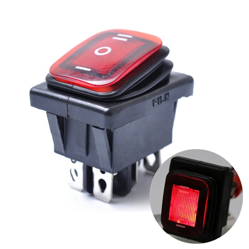 On-Off-On 6 Pin 12V Car Boat LED Light Rocker Toggle Switch Latching ...