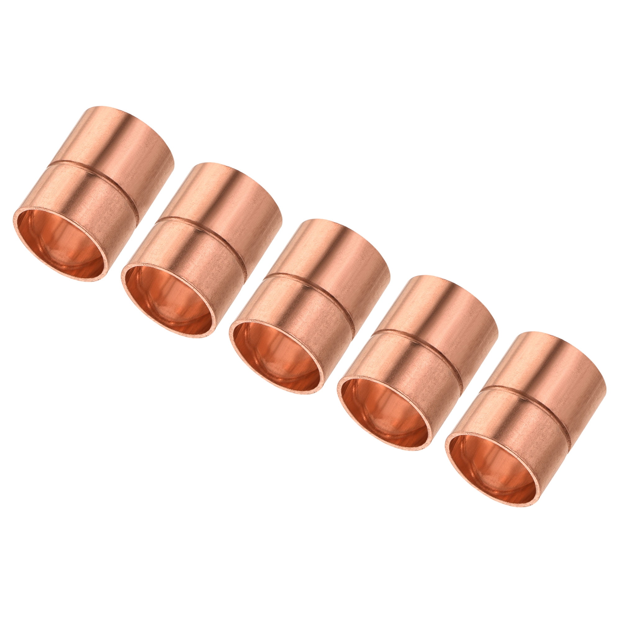 Uxcell Straight Copper Coupling Fittings, 1/2 Inch ID Welding Joint for ...