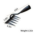 Fulande Steel Garden Hoe, Flower Rake with 5 Teeth, Handheld Tiller ...