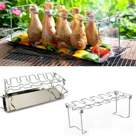 Multi-Purpose Chicken Wing and Leg Rack 14 Slot Grill Rack Chicken ...