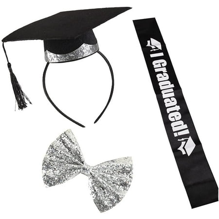 Graduation Party Supplies Kit,Graduation Cap Headband Black Graduation ...