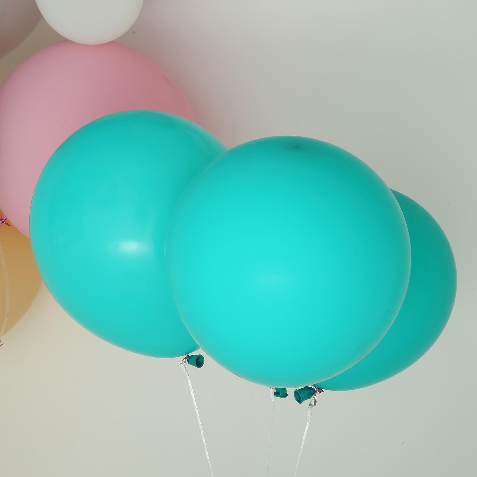 BalsaCircle 10 Turquoise Matte Latex 18" Helium Plain Balloons Party ...