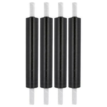 PSBM Mini Stretch Wrap with Handles, 18 Pack, 3 Inch x 1000 Feet, 80 Gauge, Clear Plastic Cling ...