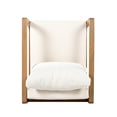 Dining Set Wood Lounger with PE Rattan & Sandblast Cross Base Side ...