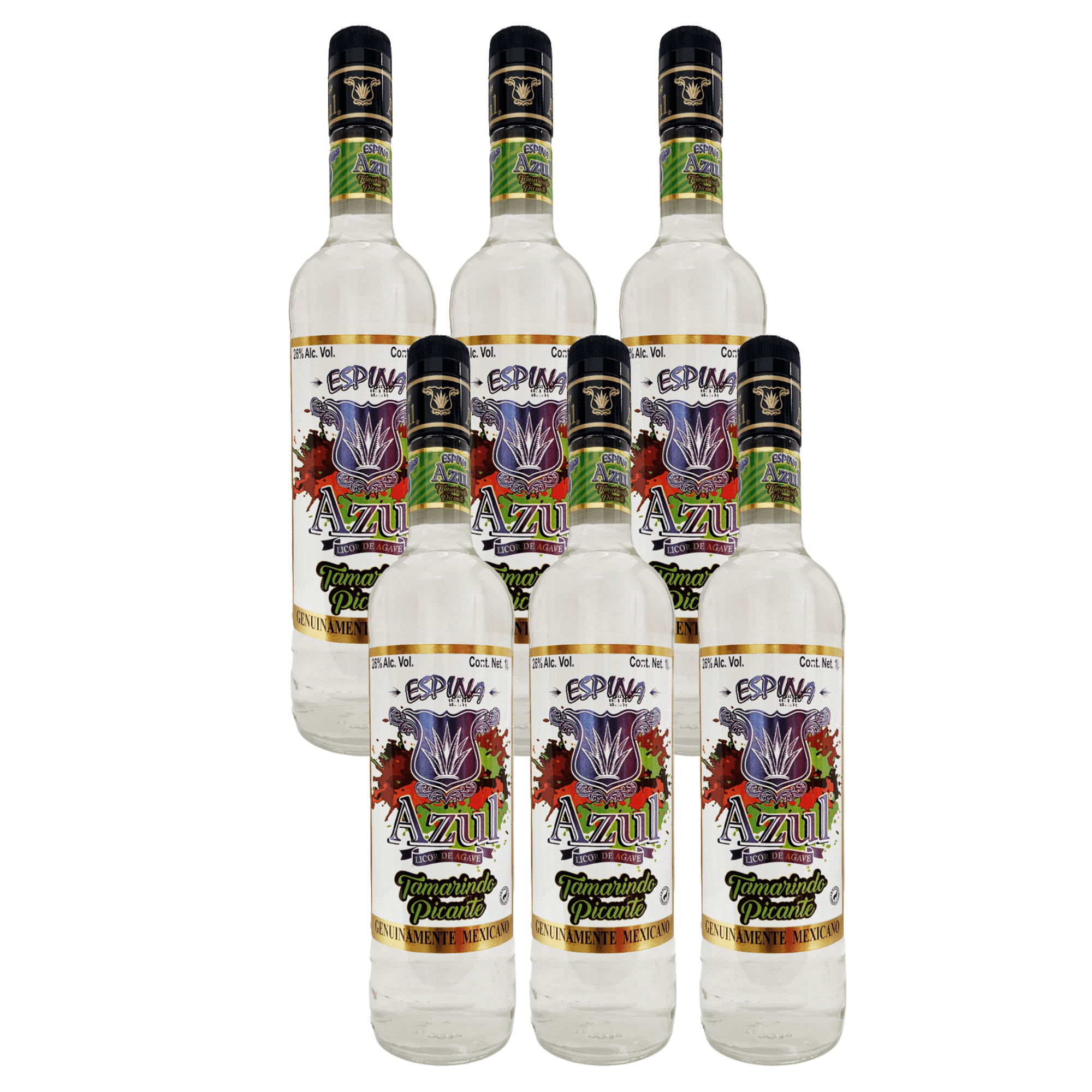 Six Licor de Agave Espina Azul Tamarindo Picante 1000 Ml Espina Azul ...