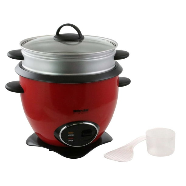 Better Chef 10-Cup Rice Cooker With Food Steamer Attachment - Walmart.com