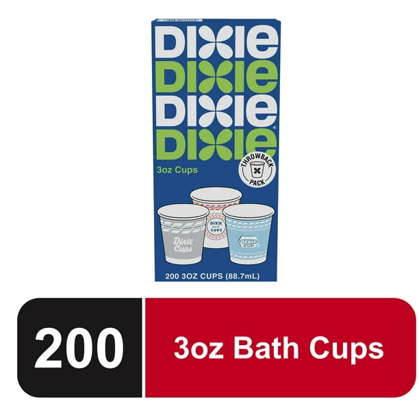 Dixie Disposable Paper Bath Cup, Print, 3 oz, 200 count - Walmart.com