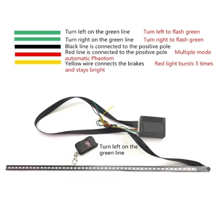 Colorful 48 LED Scanner Flashing Strip - Waterproof Knight Rider ...