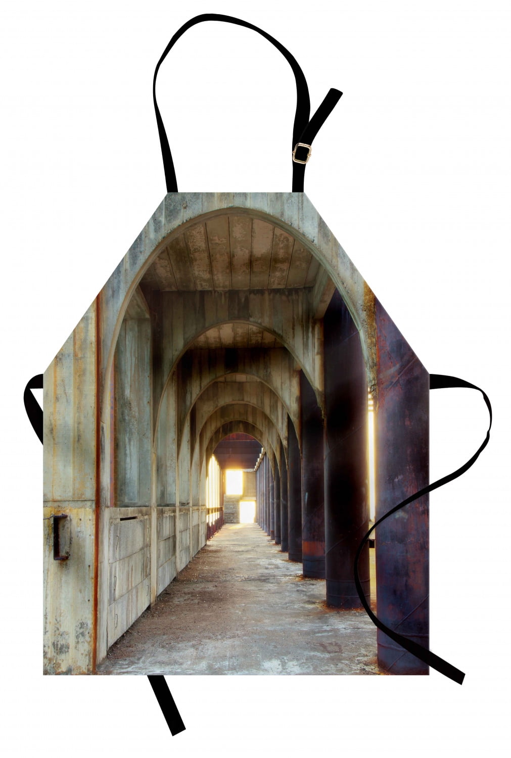 Urban Apron Corridor of Concrete Pillars Structure Urban Industrial ...