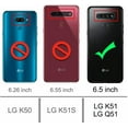 for LG K51 Q51 with Screen Protector Phone Case Glitter Shock proof Edge Scratch Shield Hybrid ...