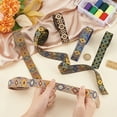6 Strands 6 Styles Flat Ethnic Style Polyester Elastic Cord Rhombus ...