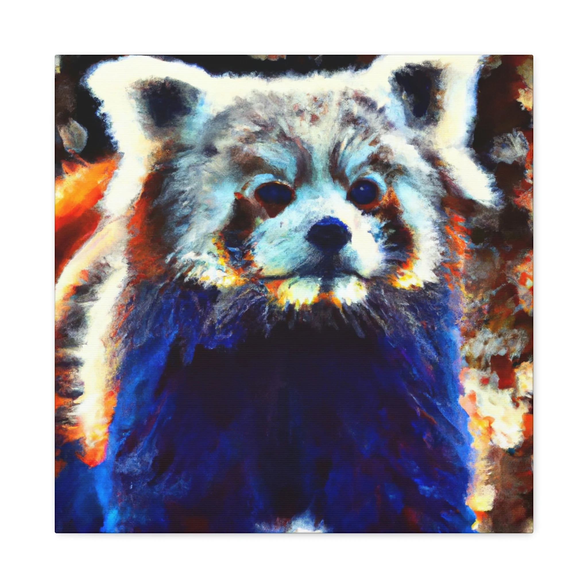 Red Panda Pointillism - Canvas - Walmart.com