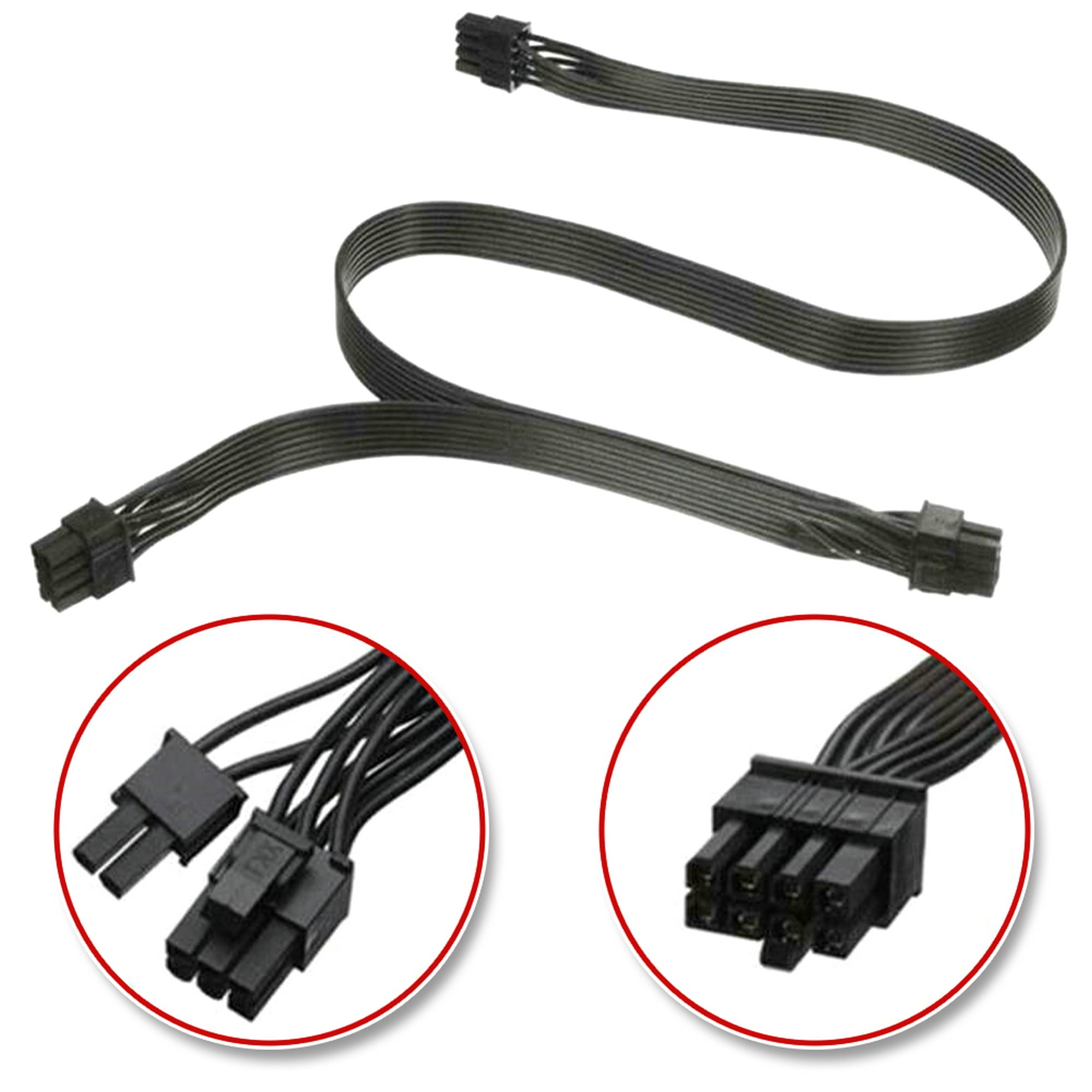 HtribeNics 8 Pin Male to DUAL 8 Pin (6+2) Male Power Cable Power Module ...