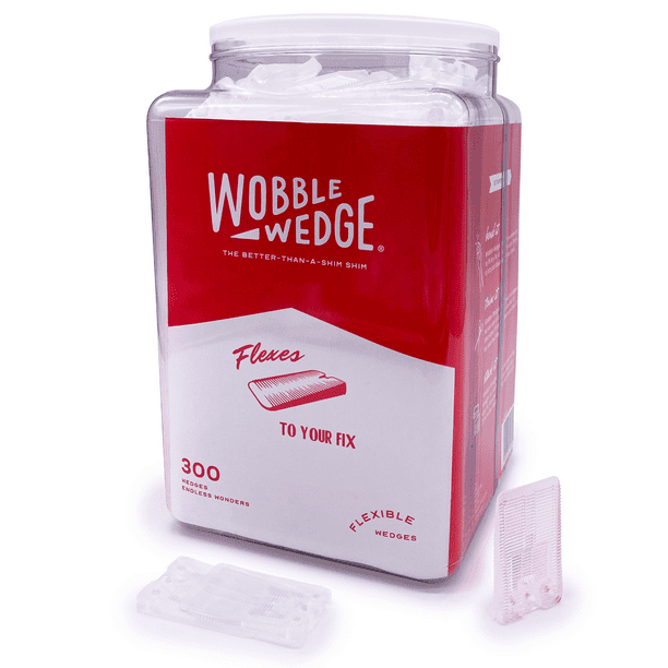 Wobble Wedges Flexible Plastic Shims, 300 Pack - Multi-Purpose Shim ...