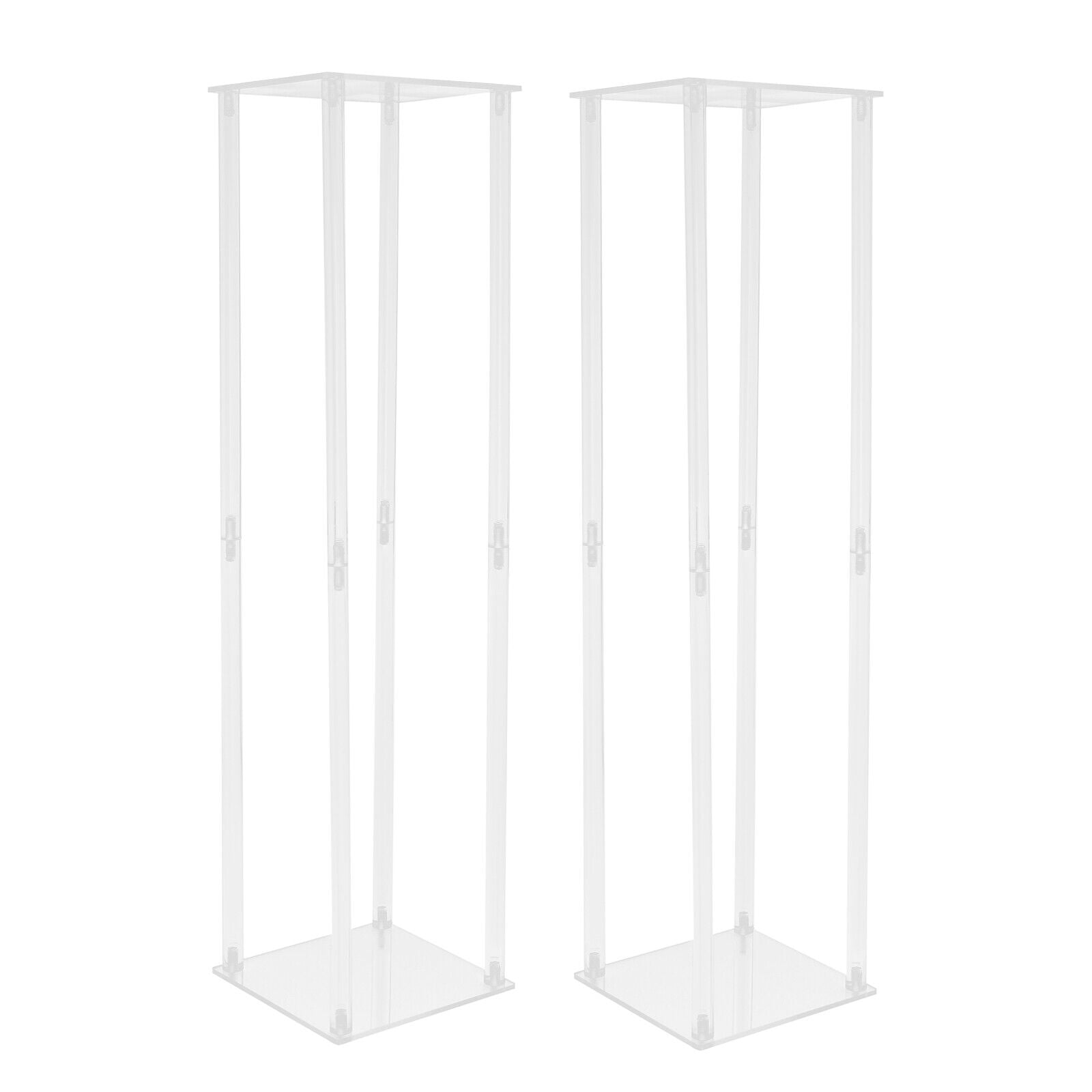 Oukaning 2Pcs Acrylic Flower Stand Square Backdrop Transparent ...