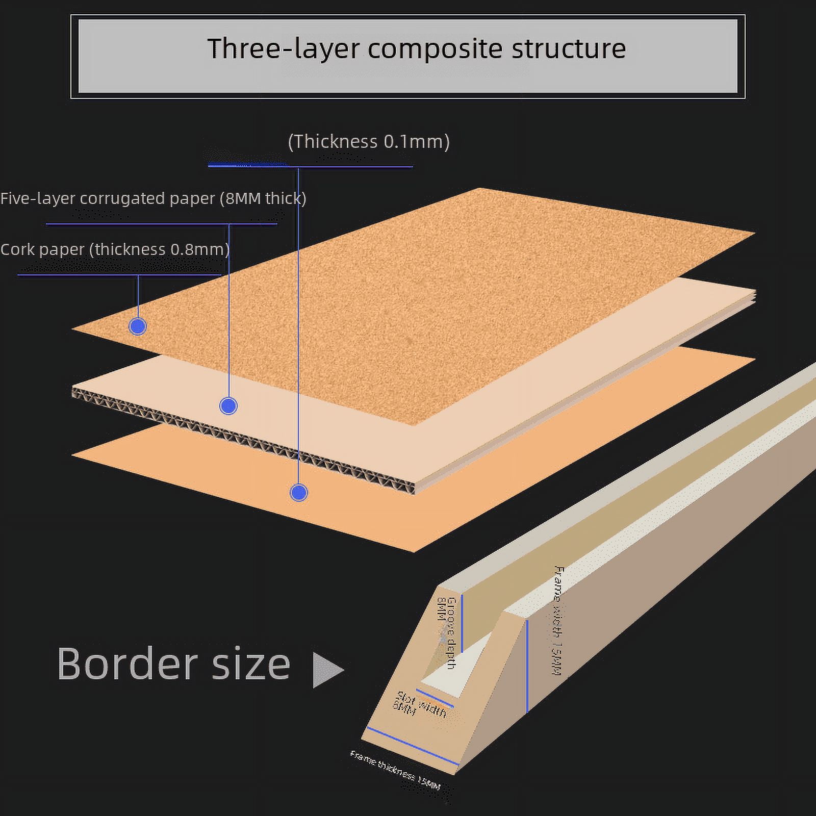 Tablero de corcho para colgar fotografías, para oficina, hogar ...
