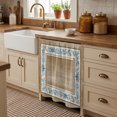 Brown Coastal Cabinet Curtains for Kitchen 35"W x 35"L, Vintage Beach ...