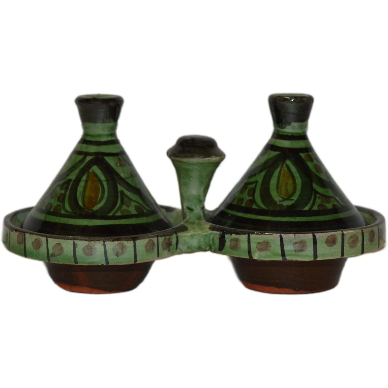 Moroccan Handmade Tagine Double Spice Holder seasoning Container ...